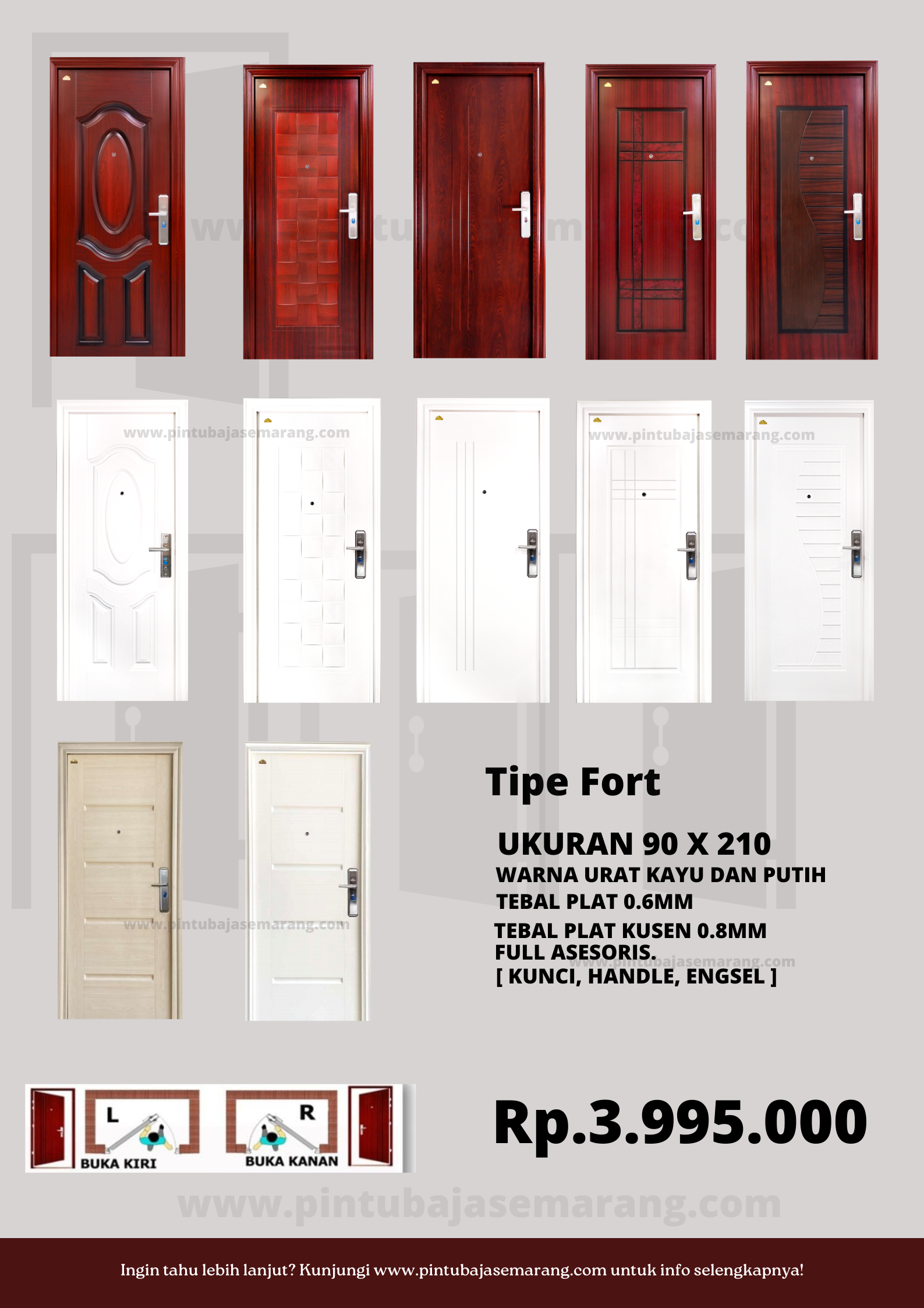 PINTU BAJA SEMARANG – PENGGANTI PINTU RUMAH KONVENSIONAL